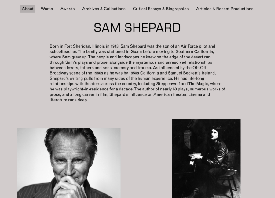 Sam Shepard Archive